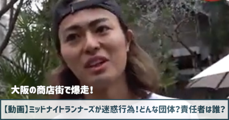 【動画】ミッドナイトランナーズが迷惑行為！責任者は誰？どんな団体？｜asami-blog